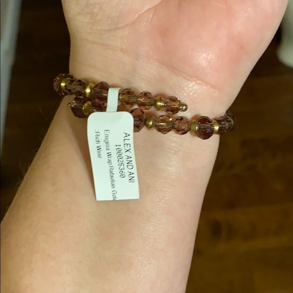 Alex and Ani | Jewelry | Nwt Alex And Ani Rich Wine Enigma Wrap Bangle ...